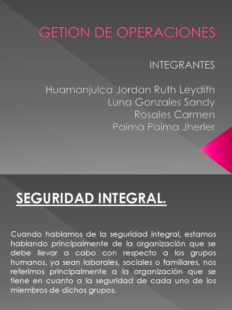 Seguridad Integral | PDF | La seguridad | Derecho laboral
