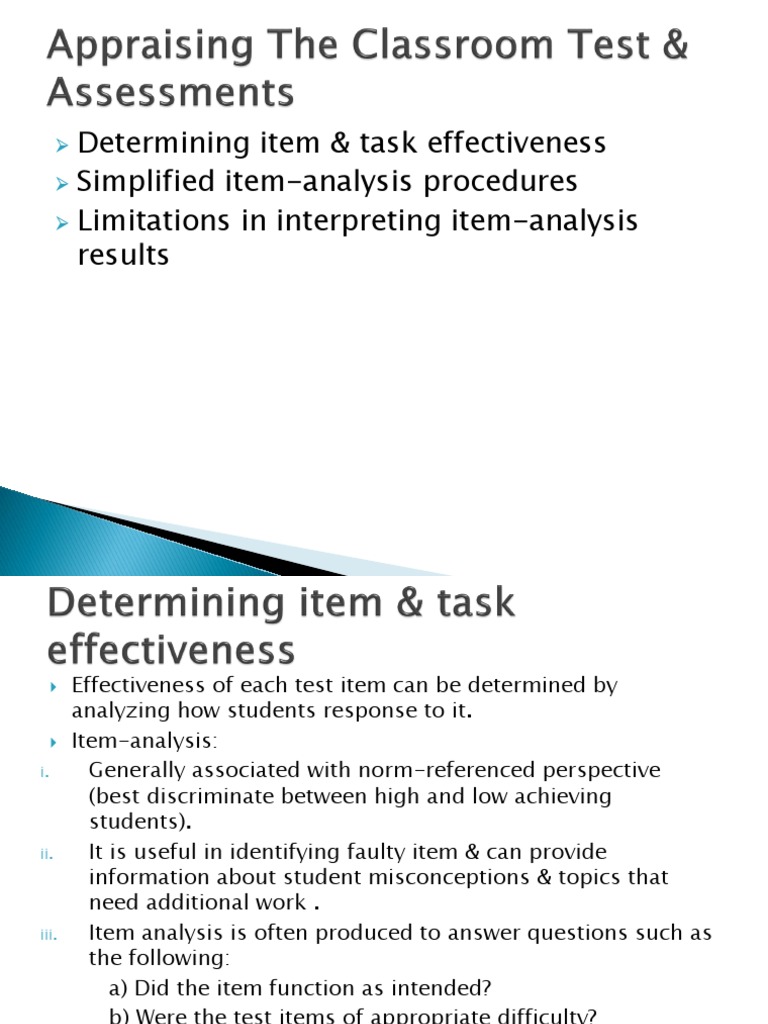 Appraising The Classroom Test & Assessments | PDF | Test (Assessment ...