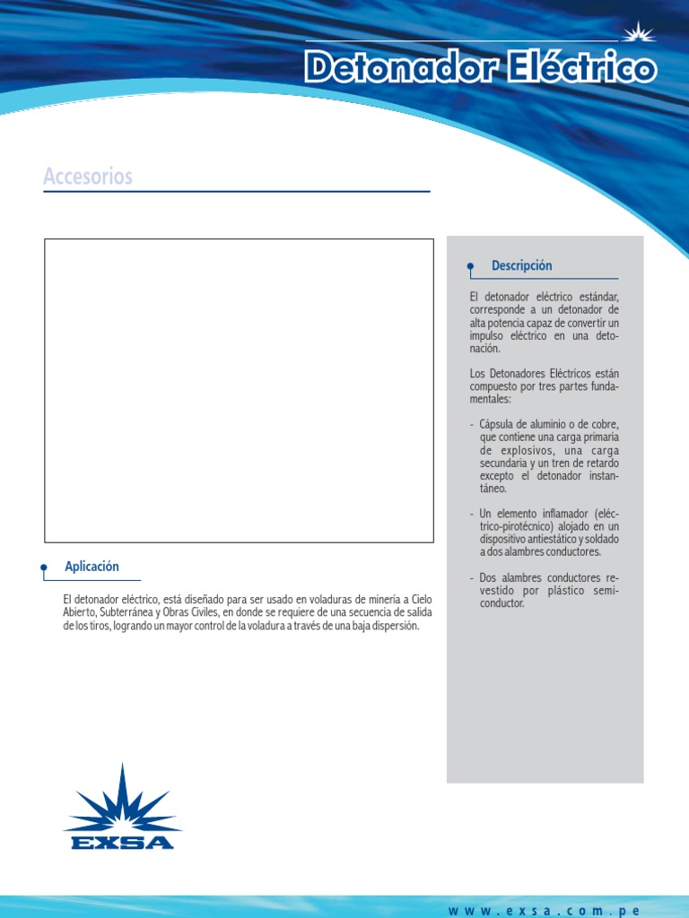Detonador Electrico | PDF | Corriente eléctrica | Material explosivo