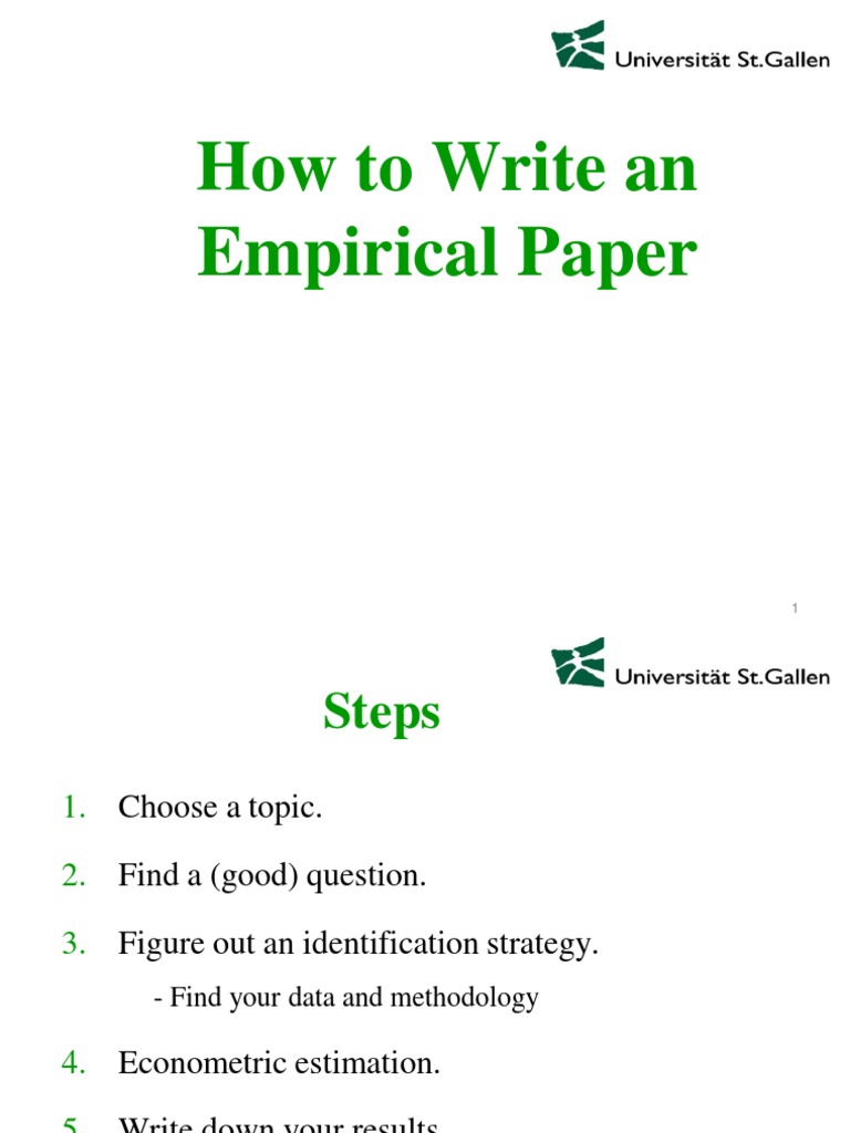 How To Write An Empirical Paper | PDF | Regression Analysis | Econometrics