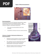 Neurotransmitter Chart | PDF | Neurotransmitter | Neurophysiology