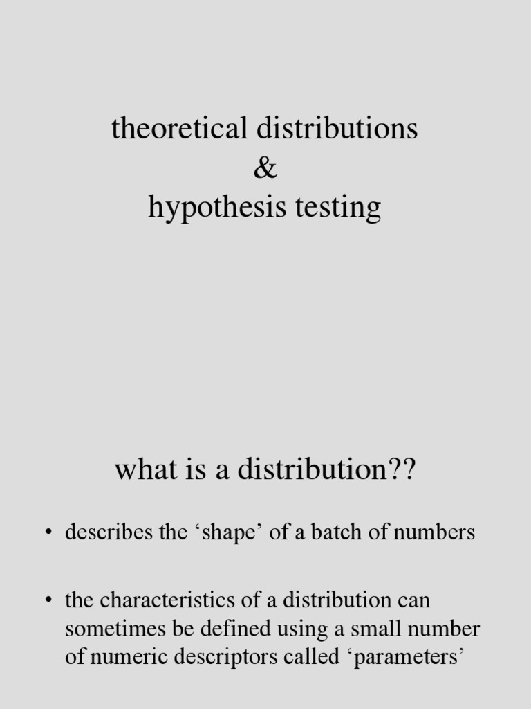 Theoretical Distributions & Hypothesis Testing | PDF | Type I And Type ...