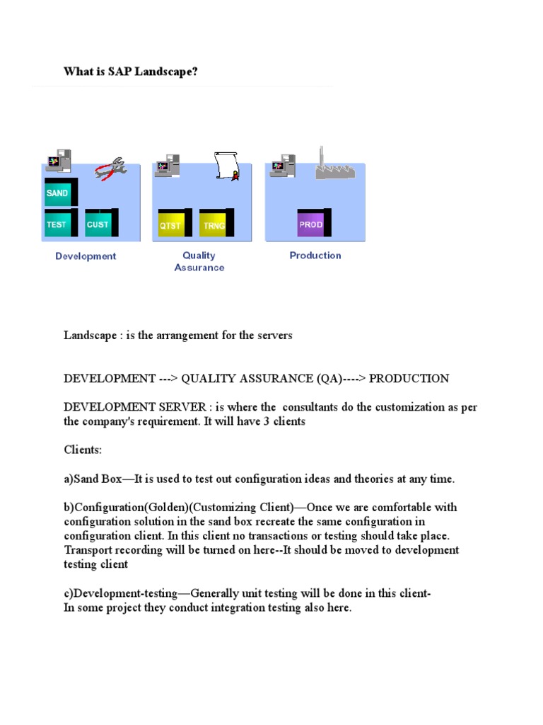 SAP Landscape | PDF | Client–Server Model | Server (Computing)