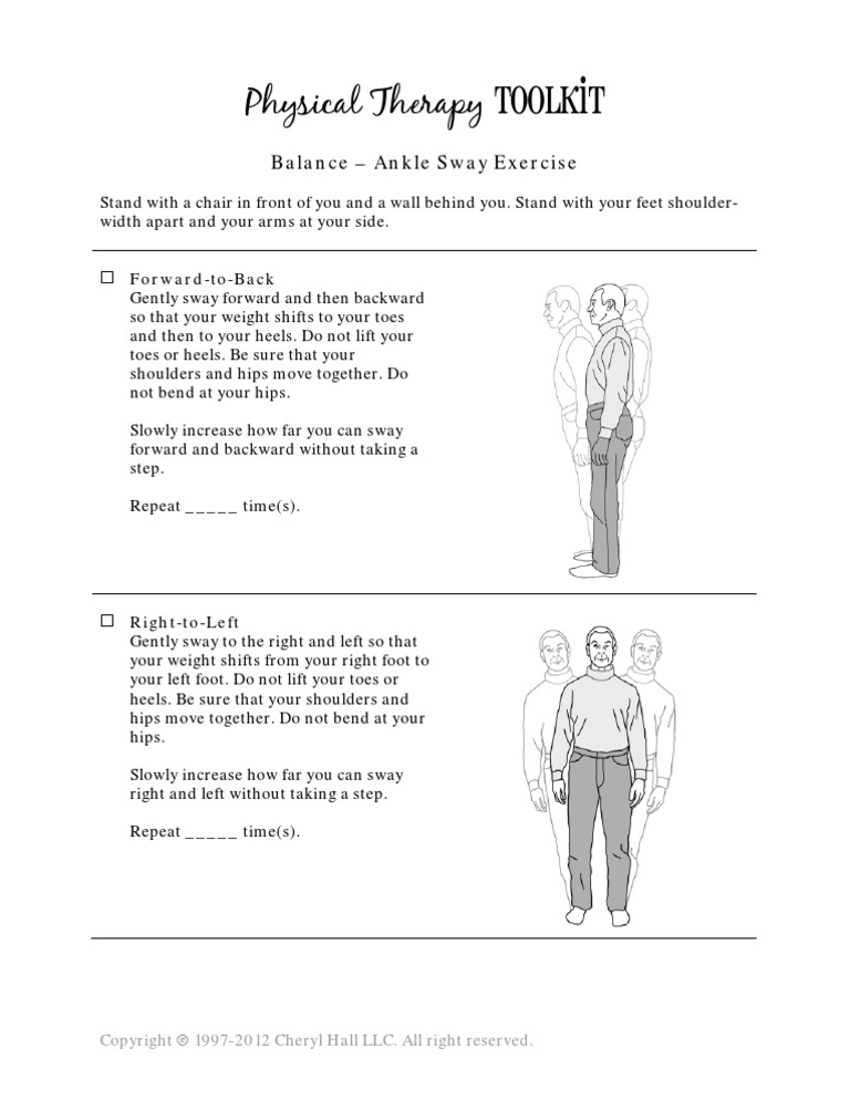 Balance - Ankle Sway Exercises | PDF