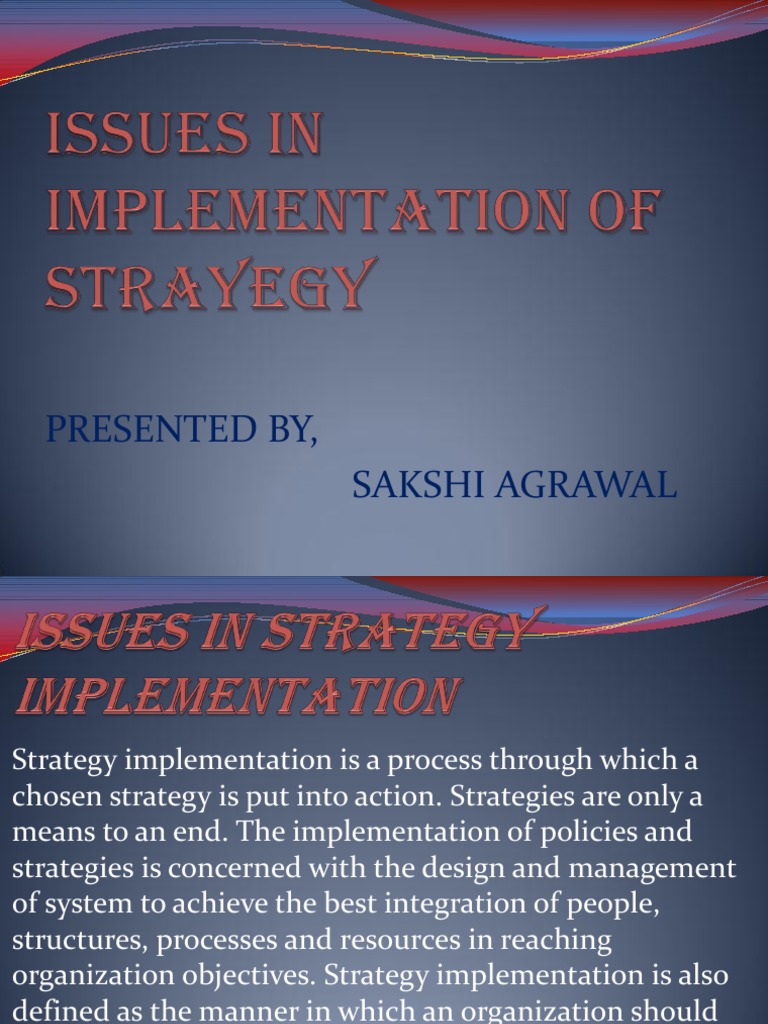 Issues in Implementation Phase | PDF | Strategic Leadership | Strategic ...