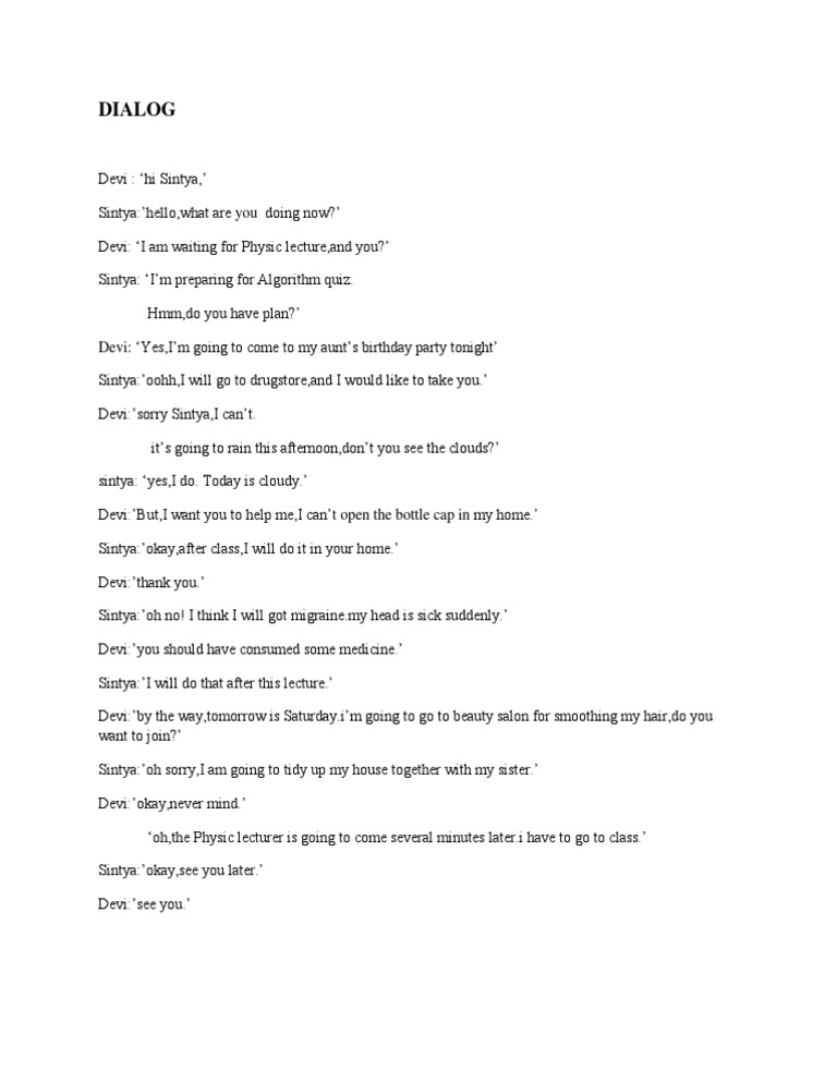 Dialog Future Tense | PDF | Teaching Mathematics