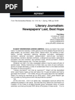 Notable Examples of Literary Journalism | PDF | History