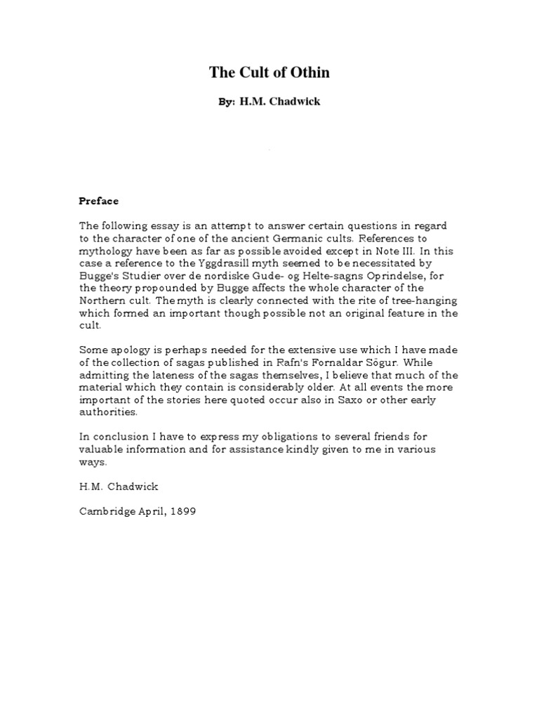 The Cult of Othinn | PDF | Odin | Hanging