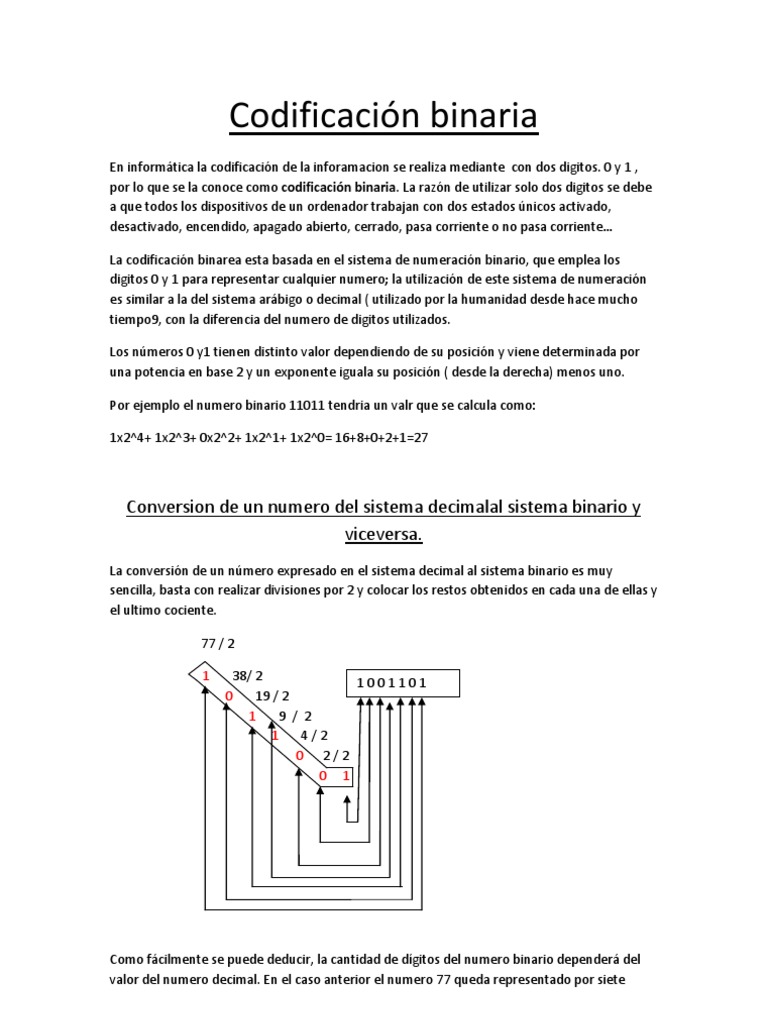 Codificación Binaria-1 | PDF | Arquitectura de Computadores | Informática