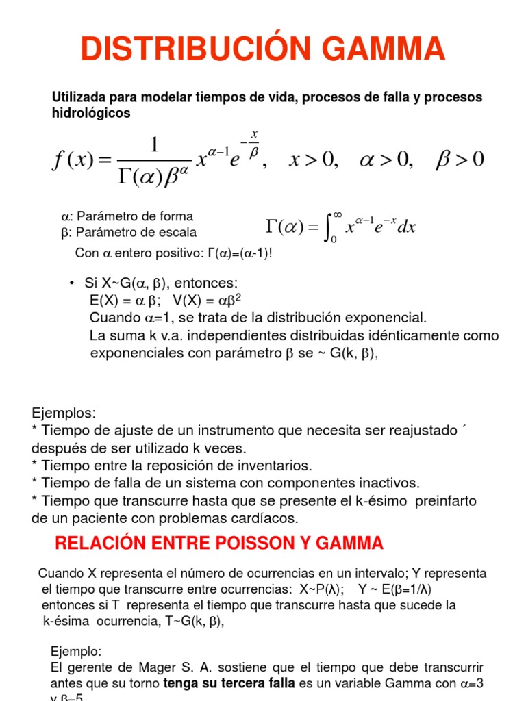 Distribución Gamma y Ejemplos Resueltos | PDF | Teoría estadística ...