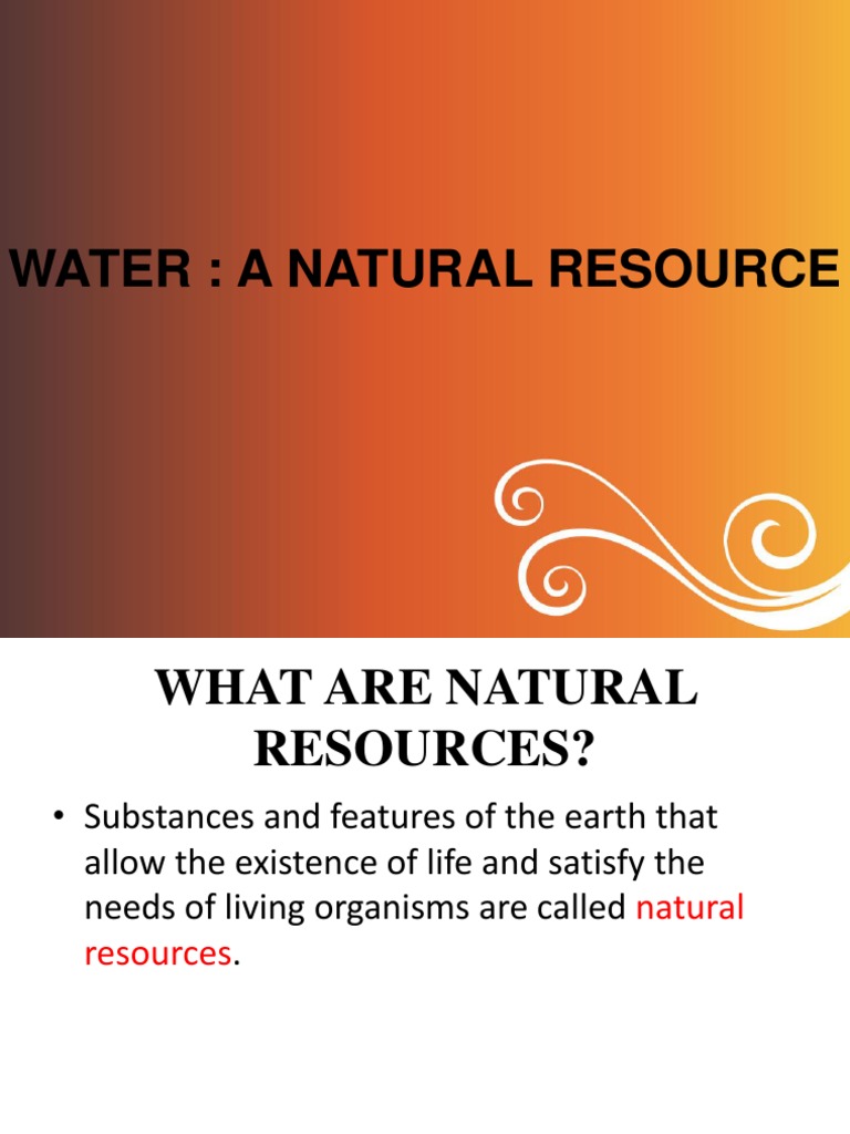 Water: A Natural Resource | PDF | Groundwater | Water