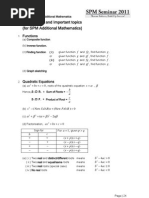SPM Additional Mathematics Past Papers | PDF | Quadratic Equation ...