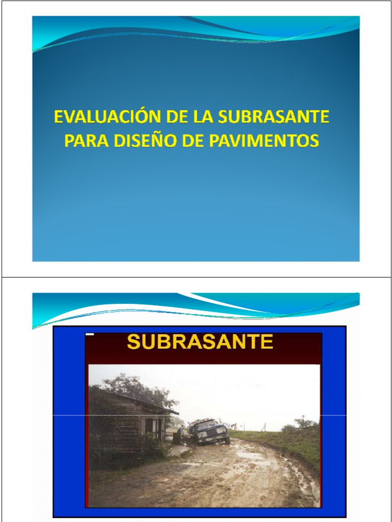 Evaluación de La Subrasante Parte 1 | PDF | Laboratorios | Diseño
