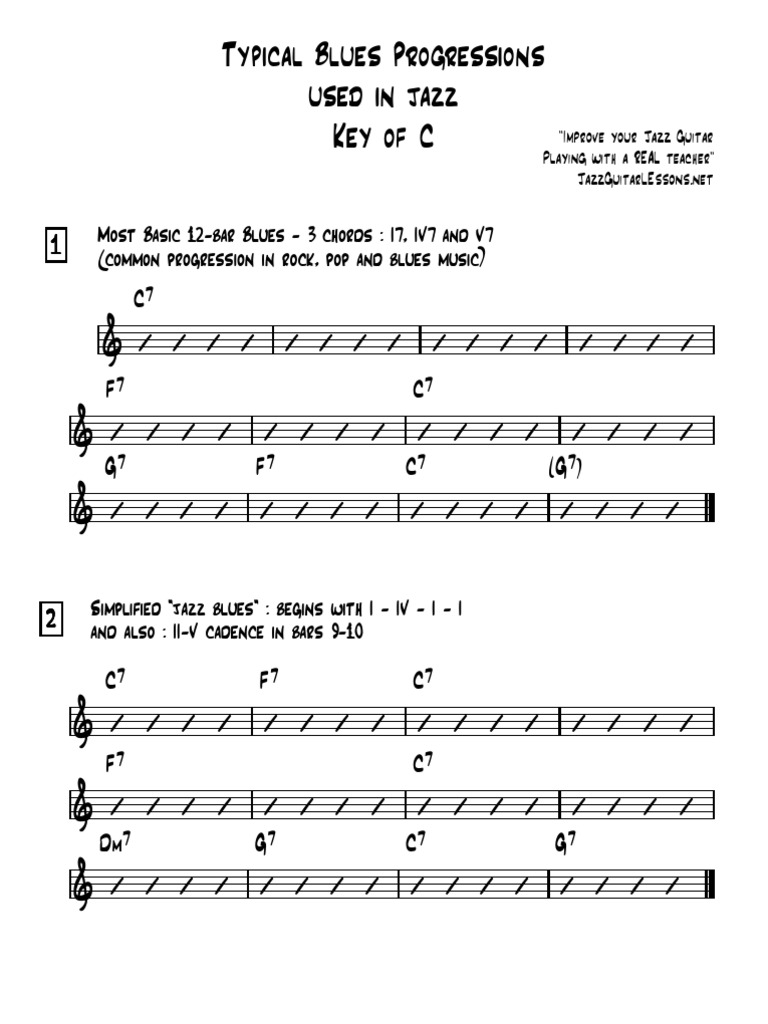 Jazz Blues Progressions C | PDF