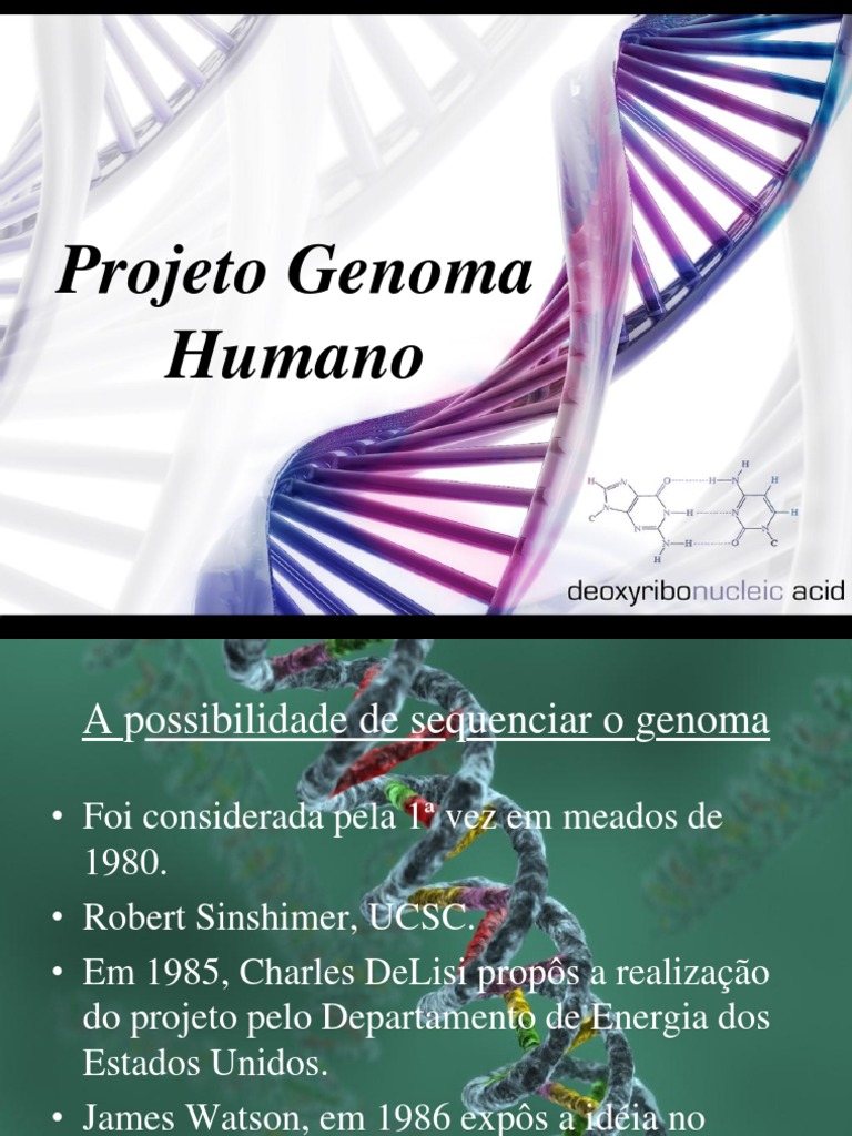 Projeto Genoma Humano | PDF | Biotecnologia | Ciências da Vida