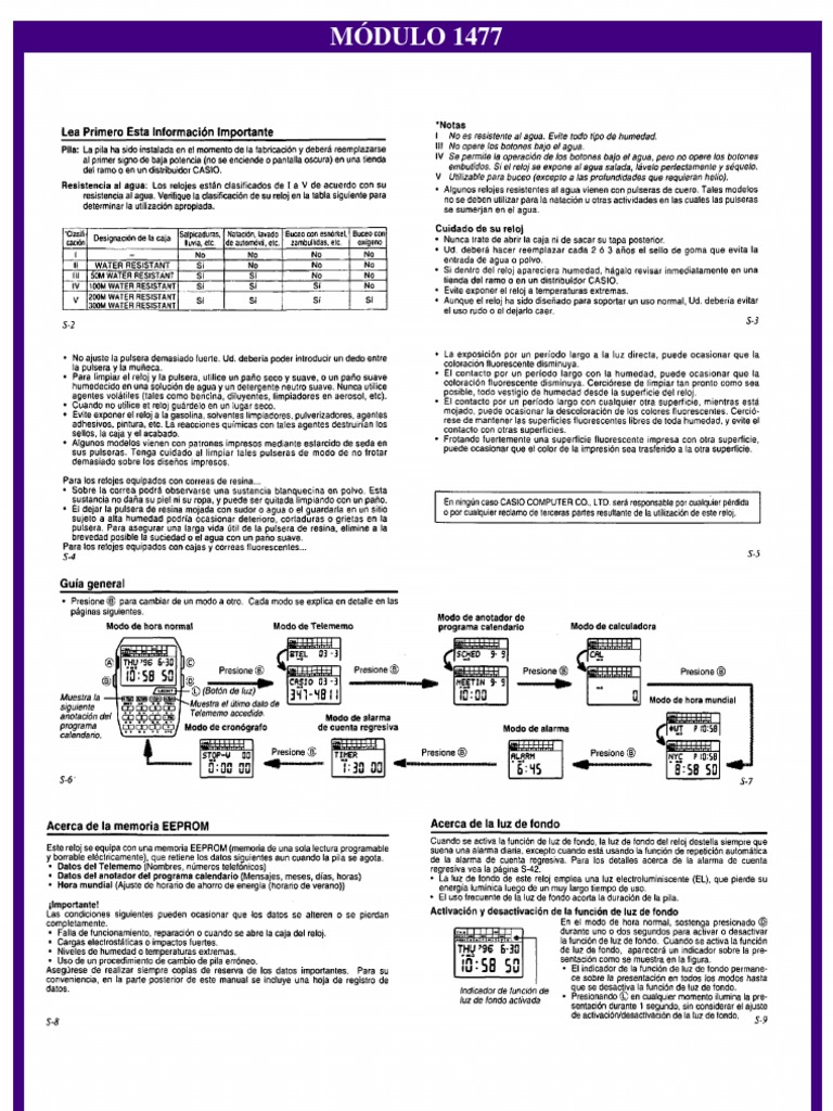 ganar Aumentar semilla ajustar hora reloj casio telememo 30 descanso Meyella cada vez