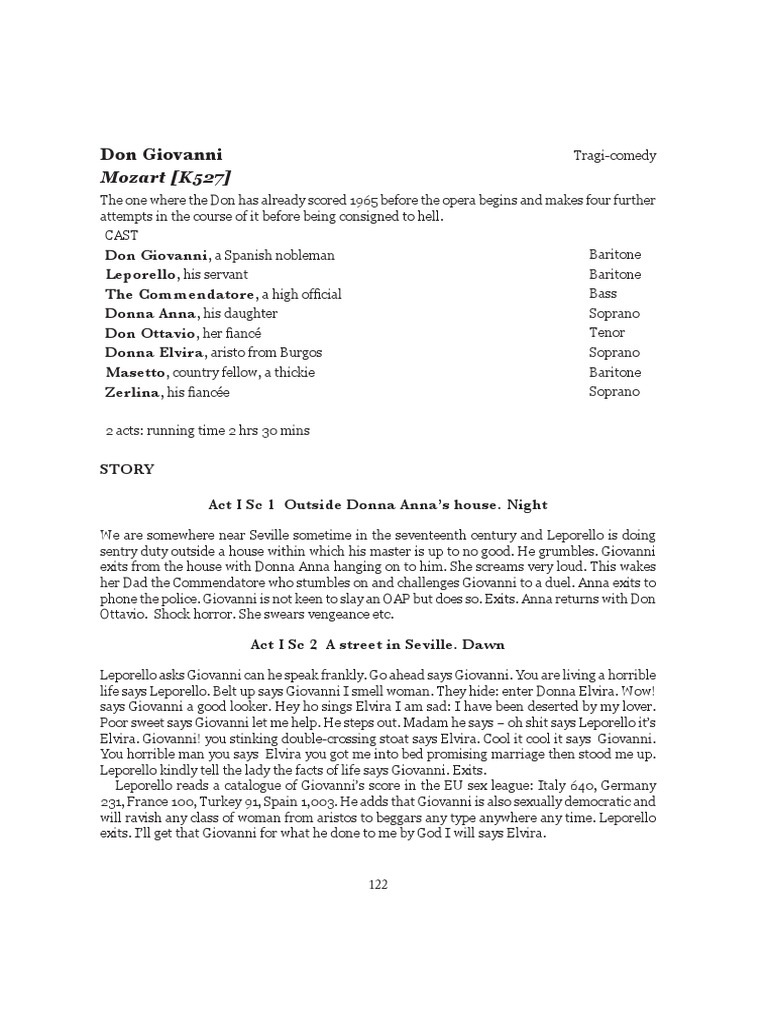 The Good Opera Guide - Don Giovanni by Mozart | PDF | Opera | Vocal Music