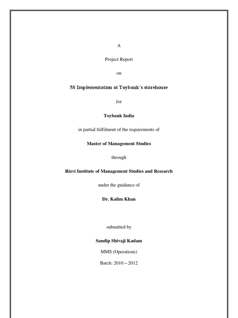 5S Implementation at Toybank | PDF | Warehouse | Toys