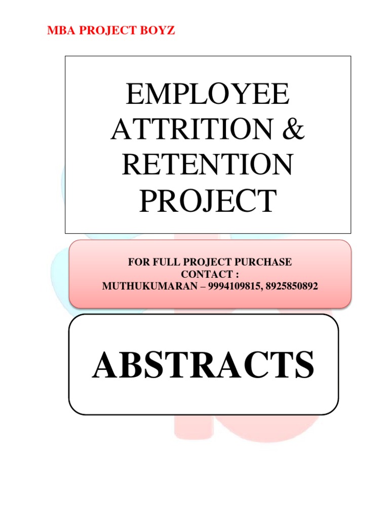 Abstracts - Employee Attrition and Retention | PDF | Career & Growth