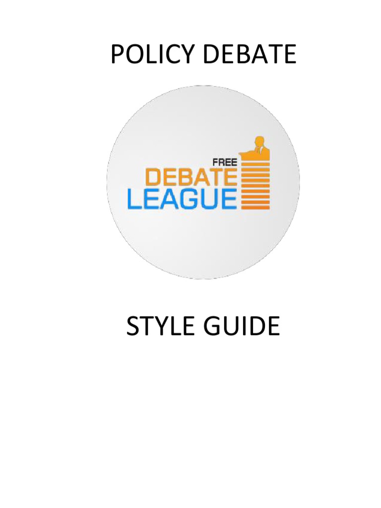 Policy Debate Style Guide | PDF | Cross Examination | Ellipsis