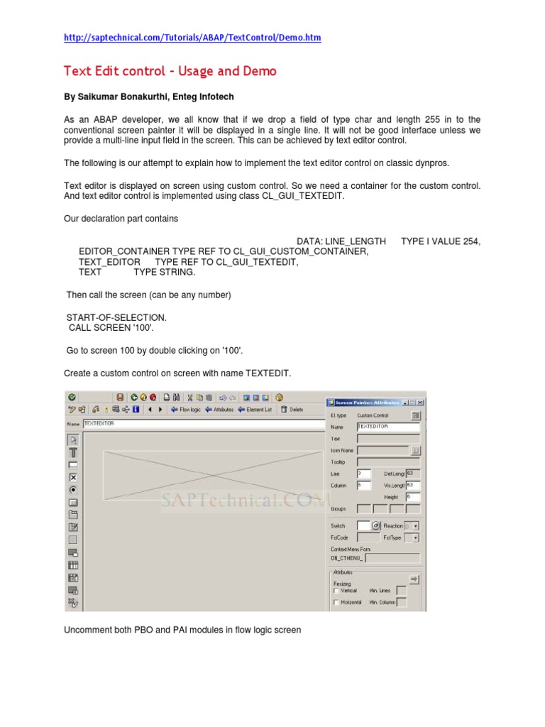 Text Edit Control - Usage and Demo | PDF | Computer Engineering ...