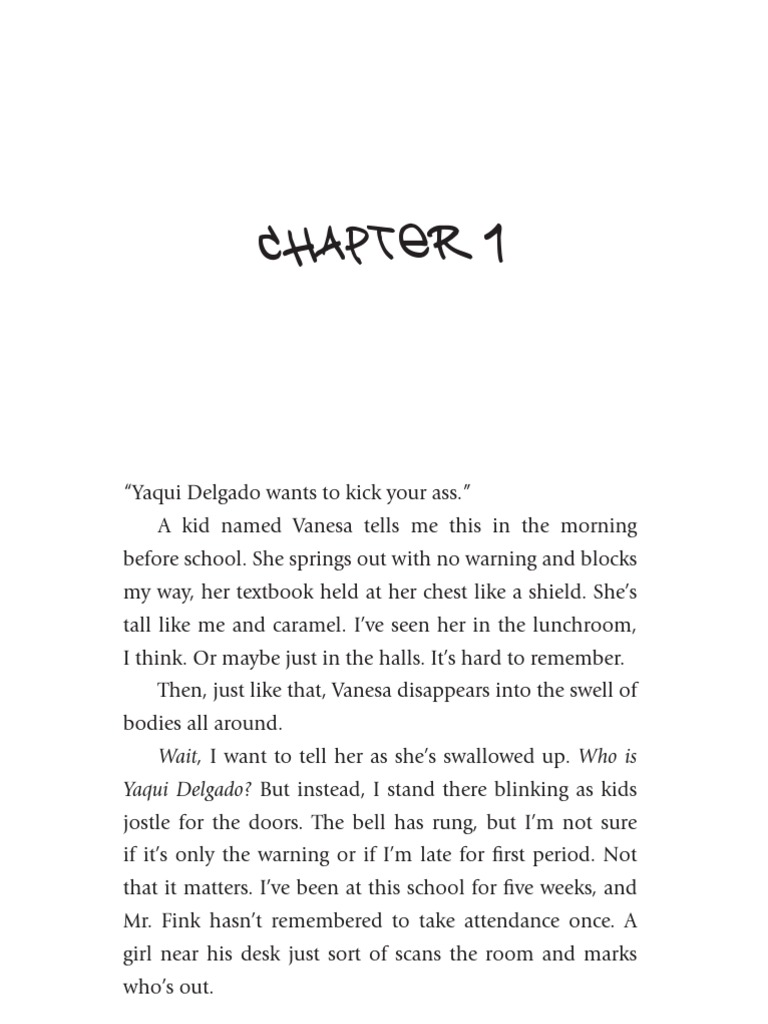 Yaqui Delgado Wants To Kick Your Ass by Meg Medina - Sample Chapter ...