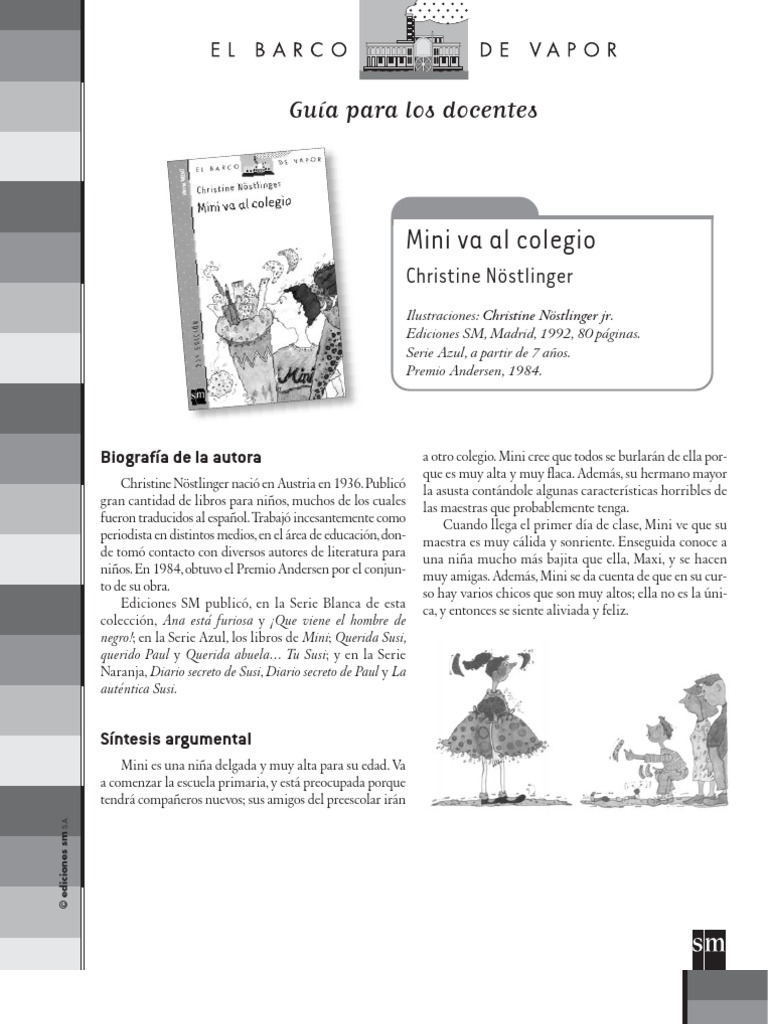 Mini va al colegio: Guía docente | PDF | Literatura infantil