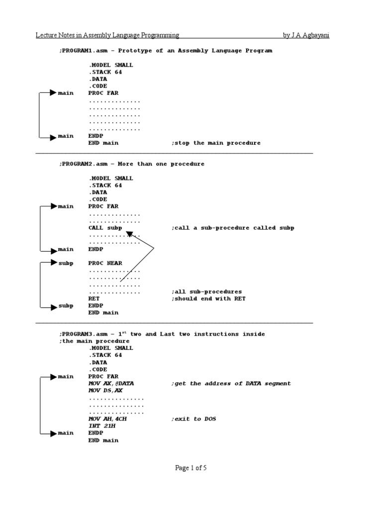 Lec Assembly | PDF | Assembly Language | Areas Of Computer Science Lec Assembly | PDF | Assembly Language | Areas Of Computer Science