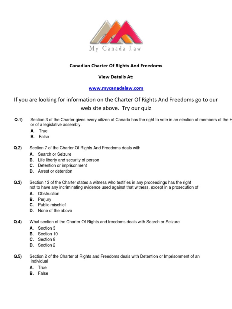 Canadian Charter Rights Overview | PDF | Criminal Law | Human Rights