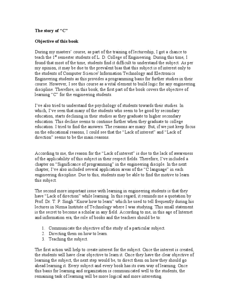 Understanding C for Engineers | PDF | Engineering | Academia