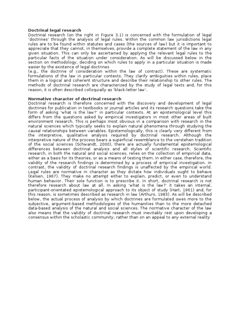 Doctrinal Legal Research | PDF | Science | Social Science