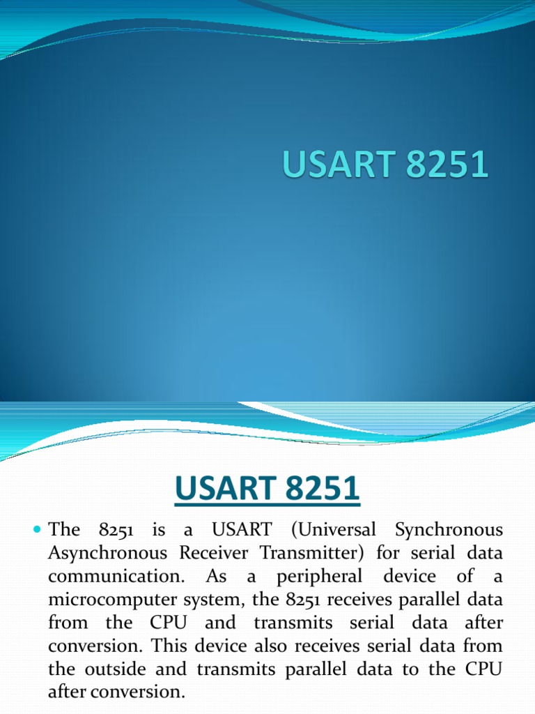 Usart 8251 | PDF | Instruction Set | Central Processing Unit