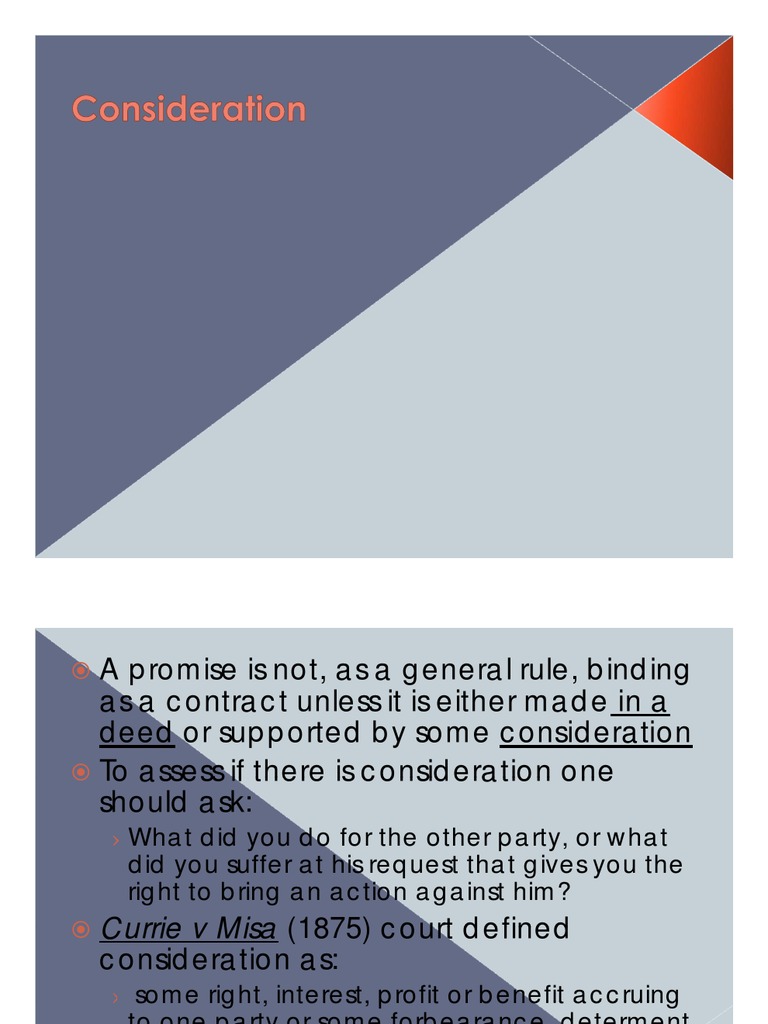 An Analysis of the Legal Requirements for Consideration in Contract Law ...