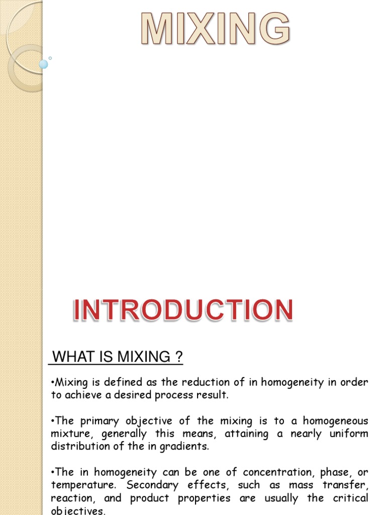 Mixing | PDF | Physical Chemistry | Liquids
