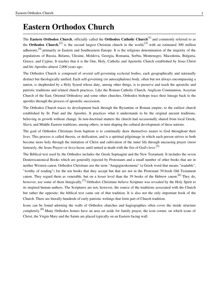 Eastern Orthodox Church | PDF | Eastern Orthodox Church | Icon