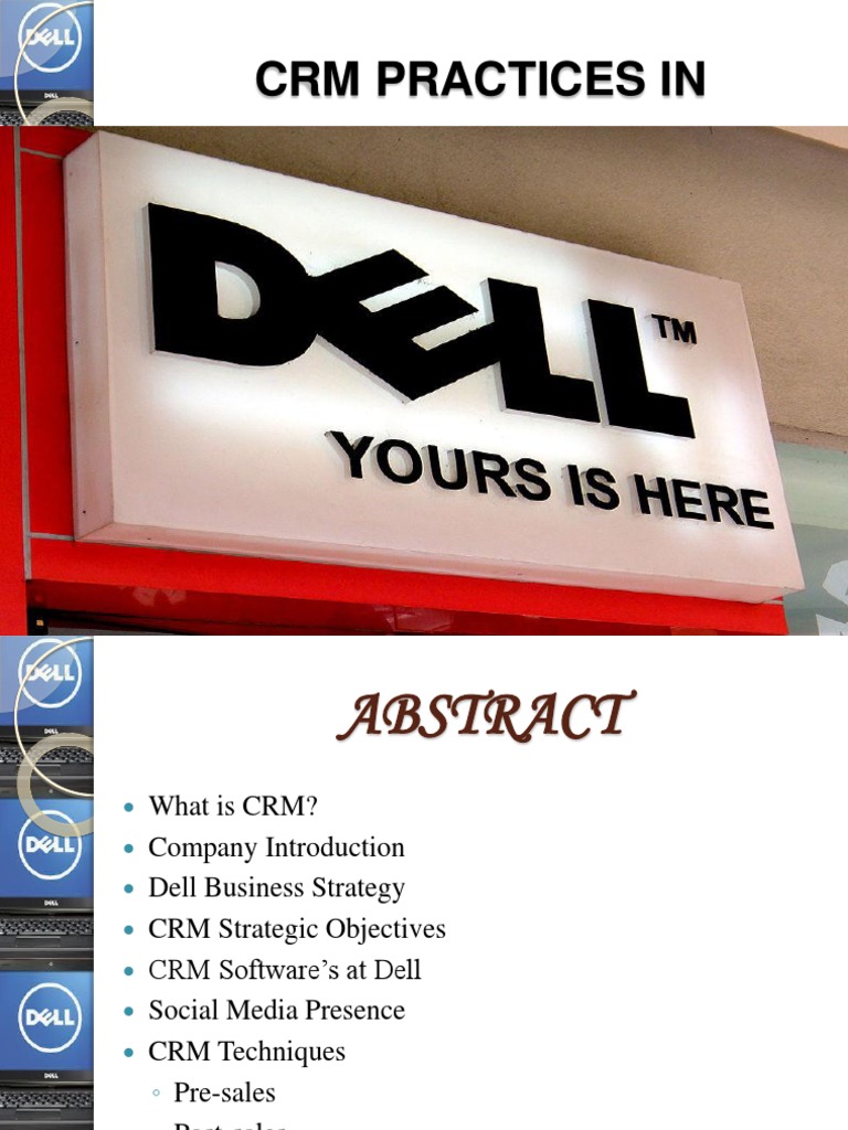 CRM PPT Final | PDF | Customer Relationship Management | Dell