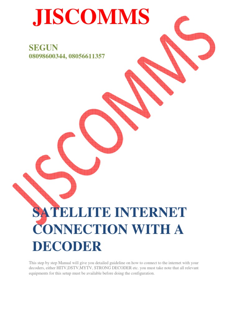 Decoder-Modem Browsing Manual | PDF | Modem | Computer Network