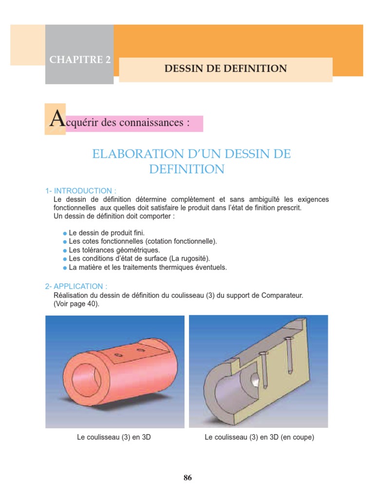 Dessin de Définition et Cotation Techniques | PDF | Dessin ...