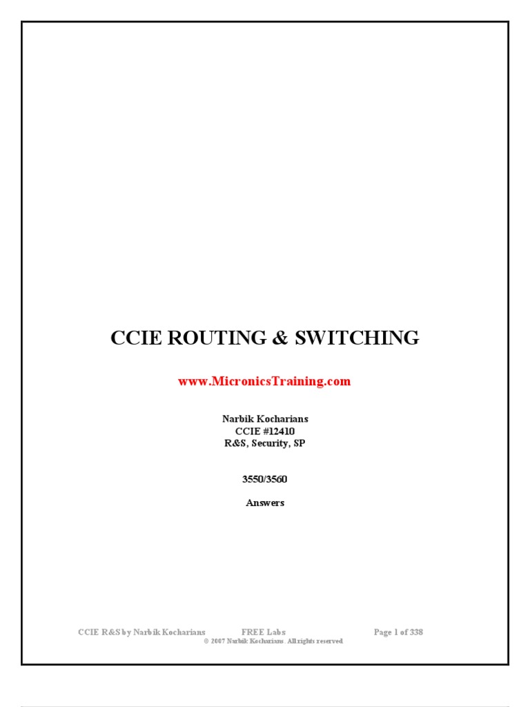 Ccie Routing Switching | PDF