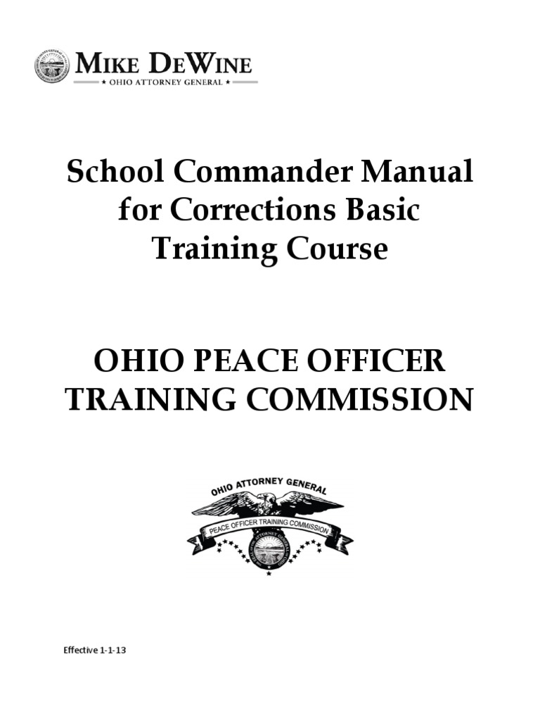 Corrections Basic Training Commander Manual Effective 1-1-13 | Download ...