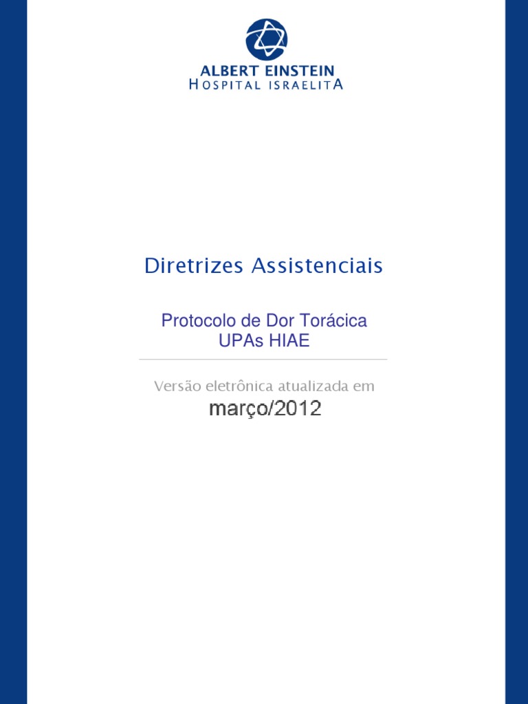 Protocolo Dor Toracica.2012 - Albert Einstein | PDF