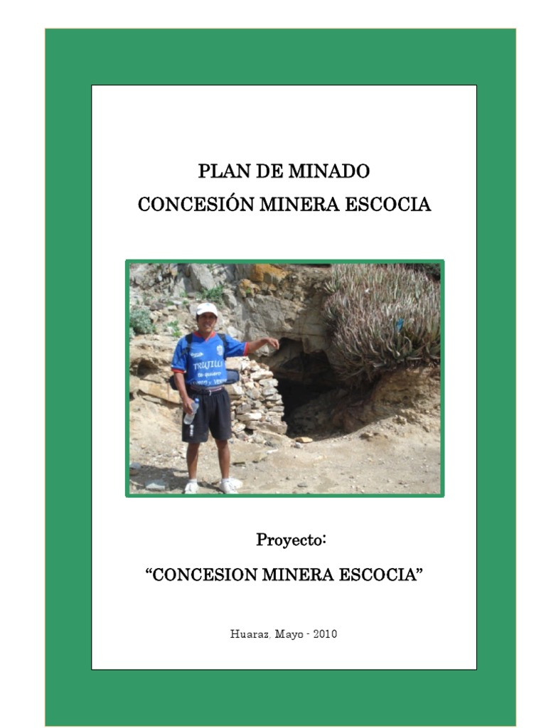 Plan de Minado Mina Escocia | PDF | Minería | Minerales