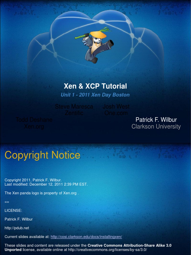 Xen and XCP Tutorial | PDF | Virtual Machine | System Software