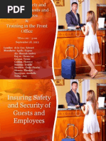 Occupational Safety and Health For The Hotel Industry PDF | PDF ...