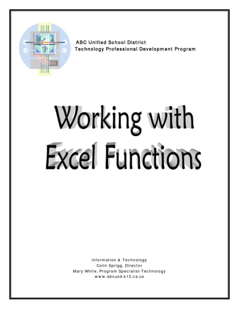 Excel Functions | PDF | Spreadsheet | Microsoft Excel