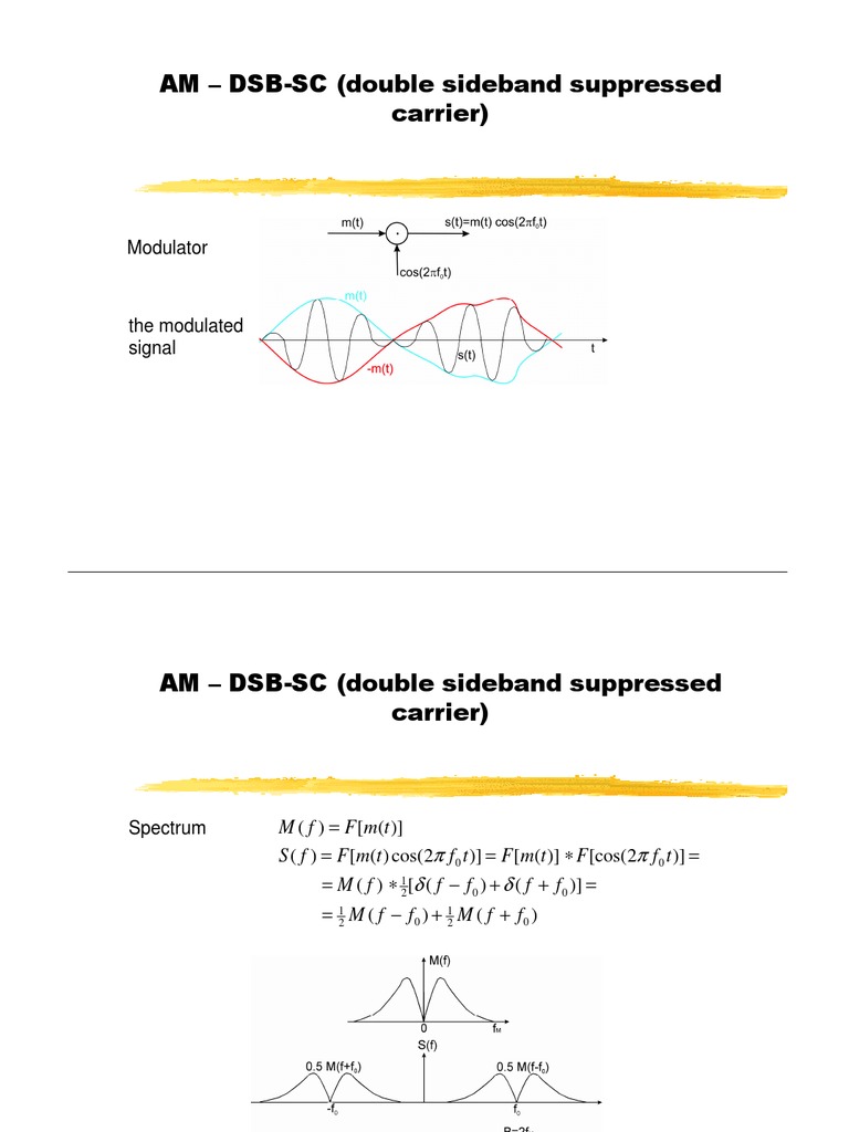 AM - DSB-SC (Double Sideband Suppressed Carrier) : Modulator | PDF ...