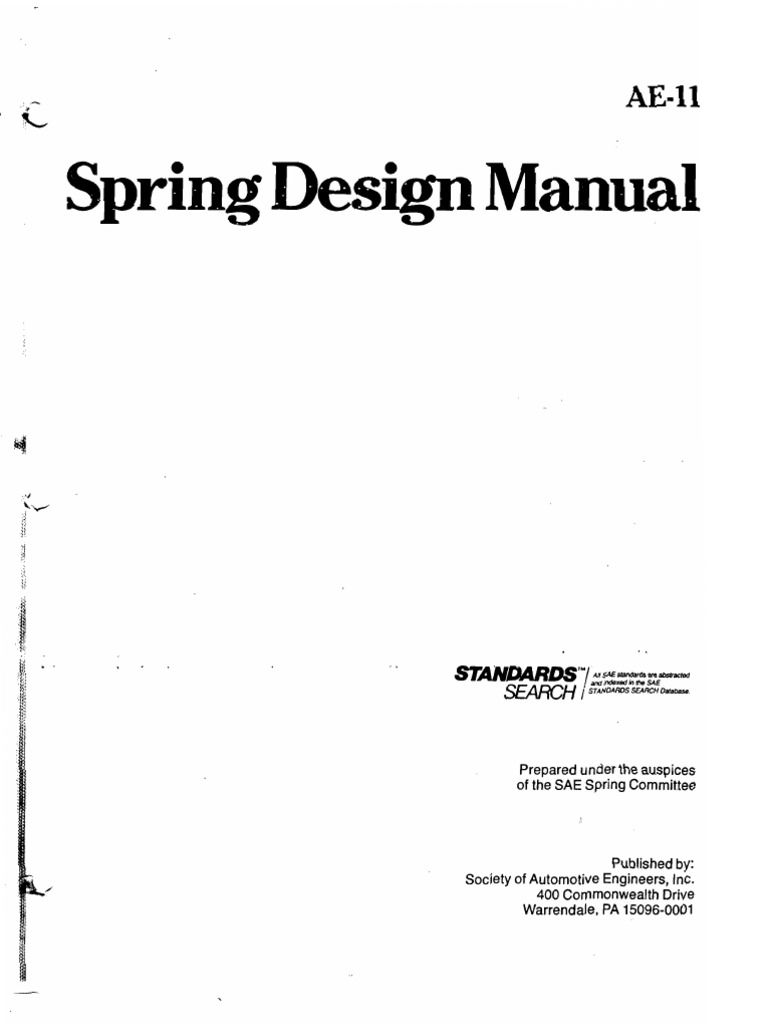 SAE Spring Design Manual | PDF