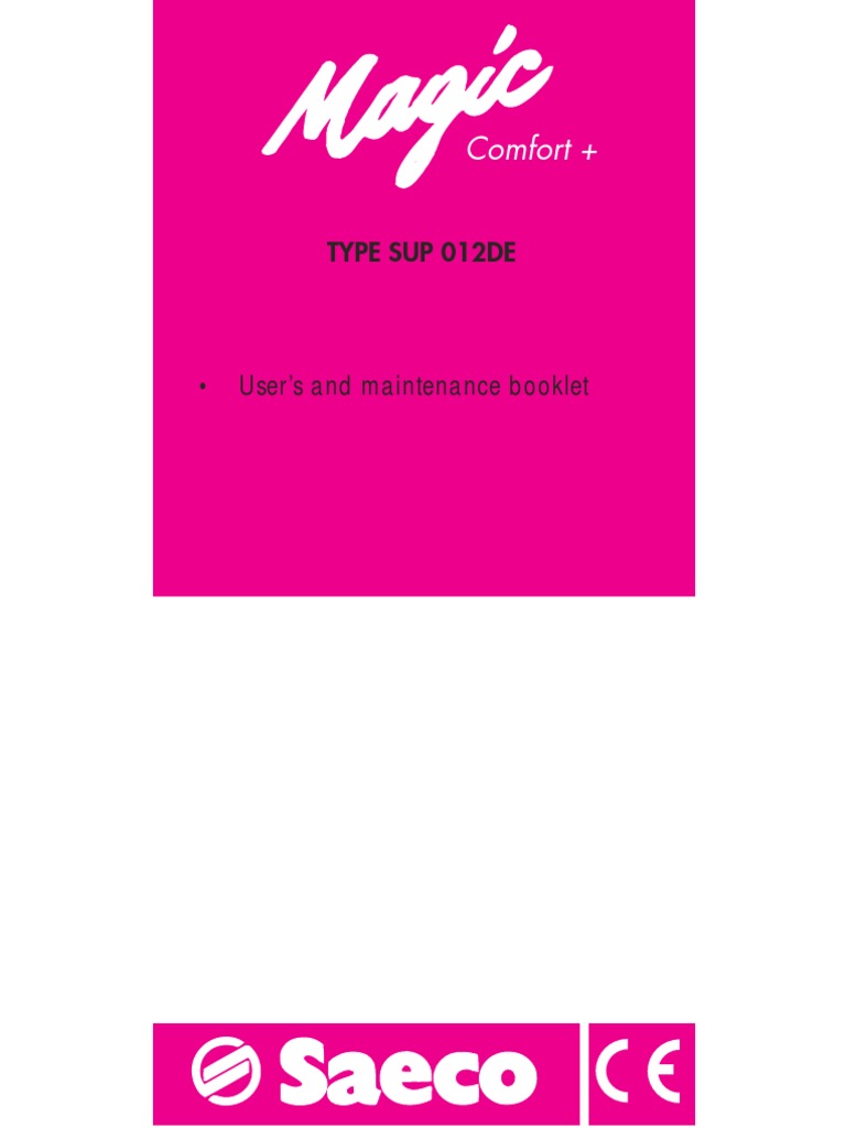 Magic Comfort Plus Espresso Guide | PDF
