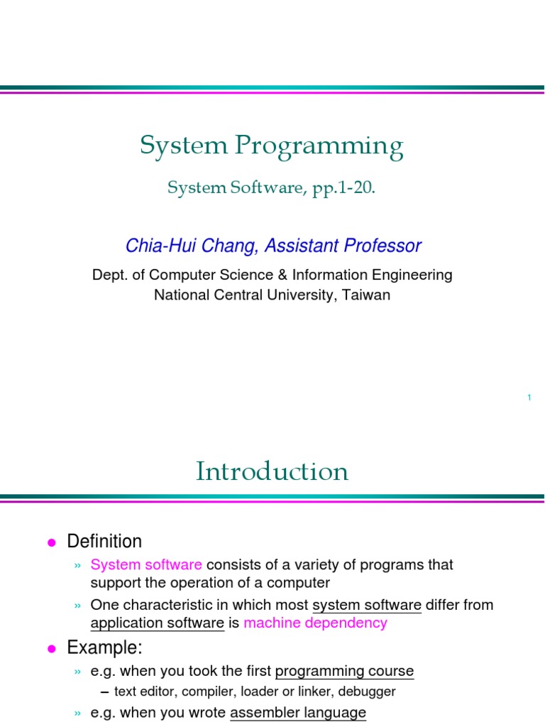 System Programming | PDF | Assembly Language | Instruction Set