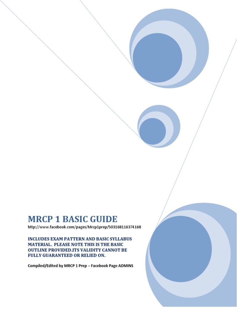 MRCP 1 Basic Guide | PDF | Gastrointestinal Tract | Heart